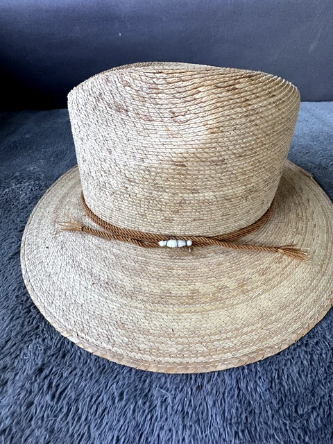 VINTAGE SAHUAYO LEGITIMO Toasted Straw Hat Mexico With Chinstrap 6 7/8 ...