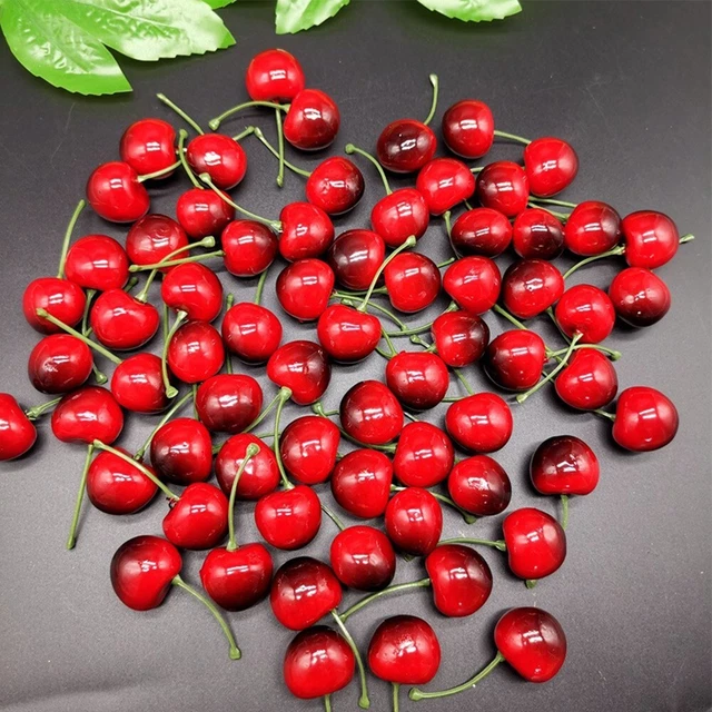 LIFELIKE FOAM CHERRY Fruits for Ambry Exhibition Pack of 30 Artificial ...