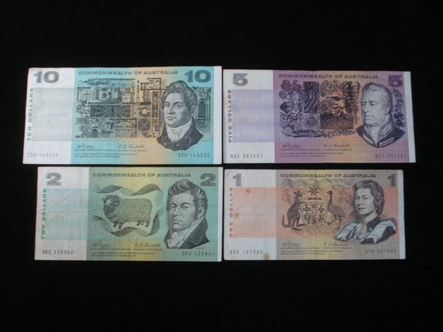 AUSTRALIAN DECIMAL BANKNOTES Set Phillips Randall Commonwealth of ...