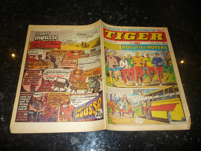 TIGER & JAG Comic - Date 04/12/1971 - Inc Burnley Team Picture £14.99 ...