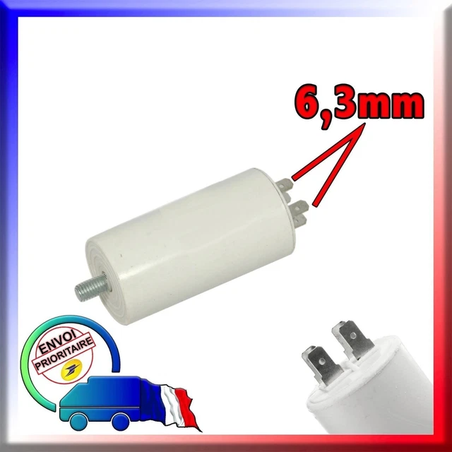 CONDENSATEUR DÉMARRAGE MOTEUR 9μF / 9uF pour moteur ZEROWATT EUR 4,50 ...