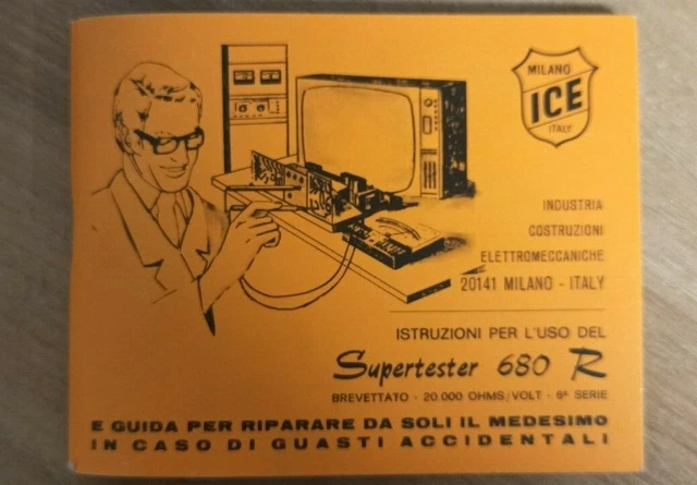MANUALE DI ISTRUZIONI tester supertester ICE 680R originale 6^ serie ...