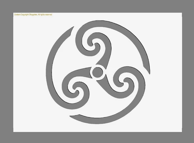 Mylar Stencil Celtic Spiral Symbol 125 190 Micron A3 A4 A5 Sizes Eur