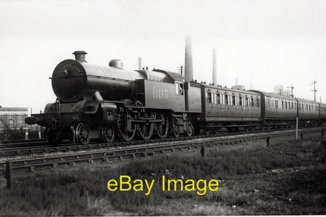 PHOTO 12X8 RAILWAY LMS 5P 11113 Hughes L&YR 4-6-4T Middleton Jcn c1925 ...