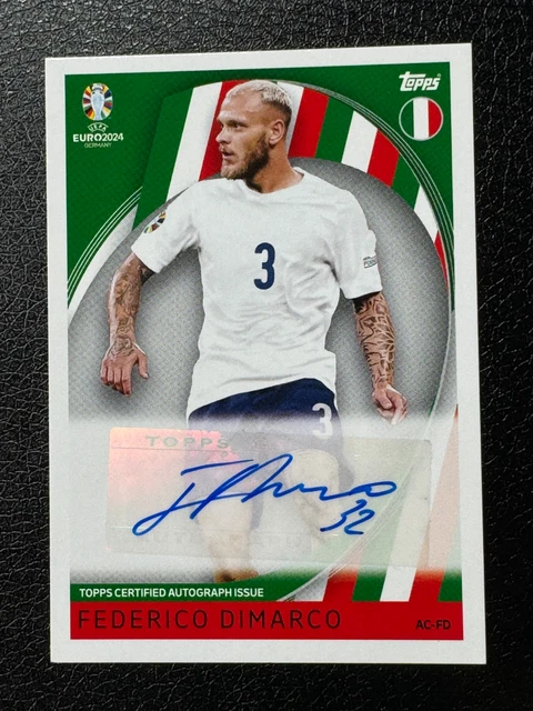 TOPPS 2024 MATCH Attax Euro2024 Italy Auto Federico Dimarco 1:1900 Rare ...