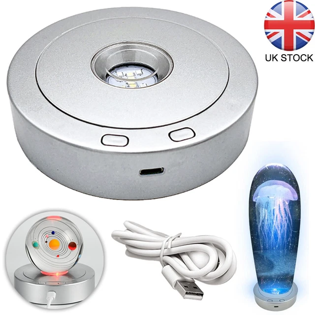 ROTATING LED LIGHT Base Led Display Stand Multi Light Modes Lamp Holder ...