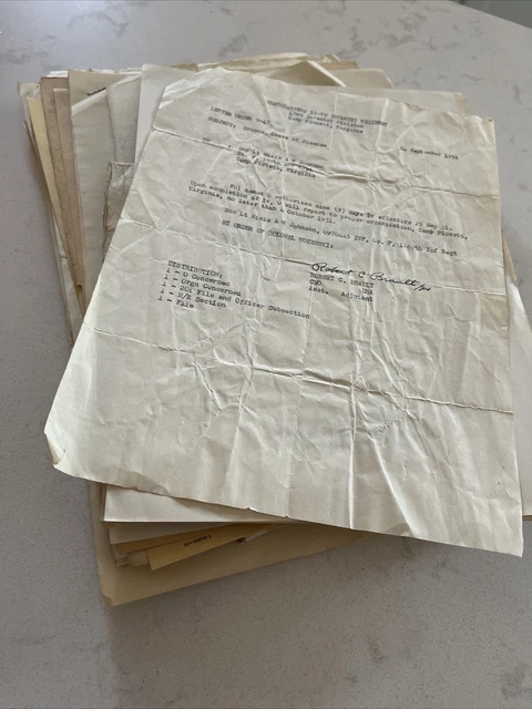 VINTAGE ARMY Vet Military Ephemera Paper Record Lot 1940s 50s $19.99 ...