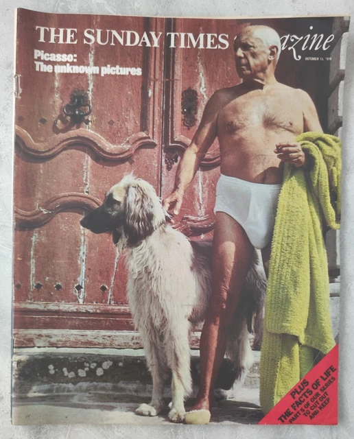 SUNDAY TIMES MAGAZINE 13/10/74-Picasso:The unknown pictures cover ...