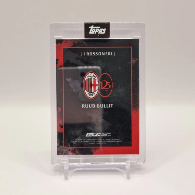 TOPPS AC MILAN 125 year Anniversary Ruud Gullit Auto 30/49 £78.70 ...