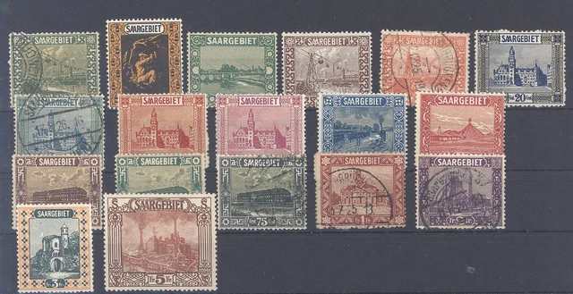 SAARGEBIET N. MICHEL 84-101 francobolli 1922 */timbrati (4070) EUR 19 ...