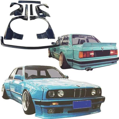 VSAERO FRP TKYO Wide Body Kit w Wing 10pc 318i 325i E30 2dr Coupe for 3 ...
