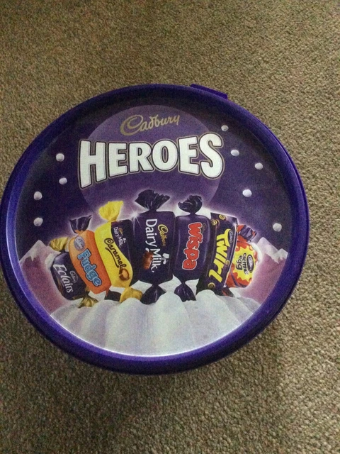 EMPTY PLASTIC PURPLE Cadbury Heroes Chocolate Box £1.00 - PicClick UK