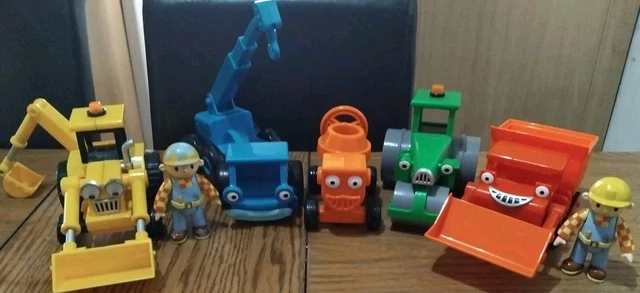 BOB THE BUILDER Vehicle Bundle W/ 2 BOBS Dizzy Lofty Muck Scoop Rolley ...