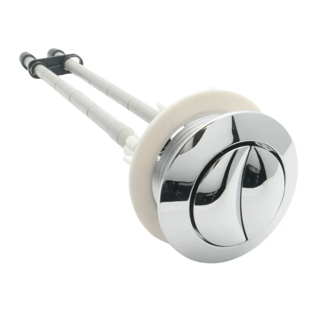 FLUIDMASTER 22675 TOILET Chrome Dual Flush Push Button & Rods for ...
