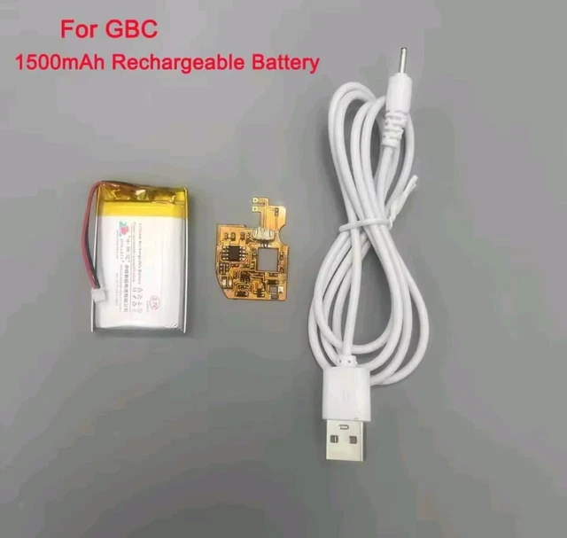 NINTENDO GAME BOY Color Rechargeable Battery Mod GBC 1500mah £28.99 ...