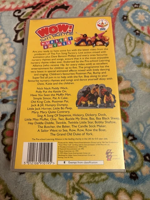 WOW! THAT’S WHAT I Call Nursery Rhymes VHS Video Children’s Retro Fully ...