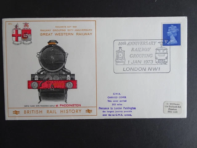 BR1C BRITISH RAIL History Railway FDC, GWR daté 1973 EUR 1,74 - PicClick FR