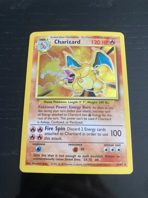 POKÉMON TCG CHARIZARD Base Set 4/102 Holo Unlimited Holo Rare EUR 179 ...