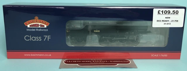 BACHMANN 'OO' 31-013 Class 7F 53808 Br Black Late Crest Steam Loco New ...