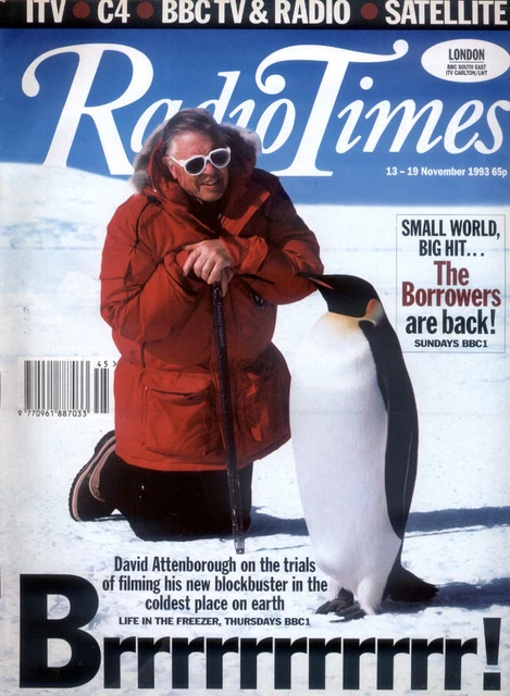 RADIO TIMES 13 Nov 1993 . David Attenborough Front Cover . Jill Dando £ ...