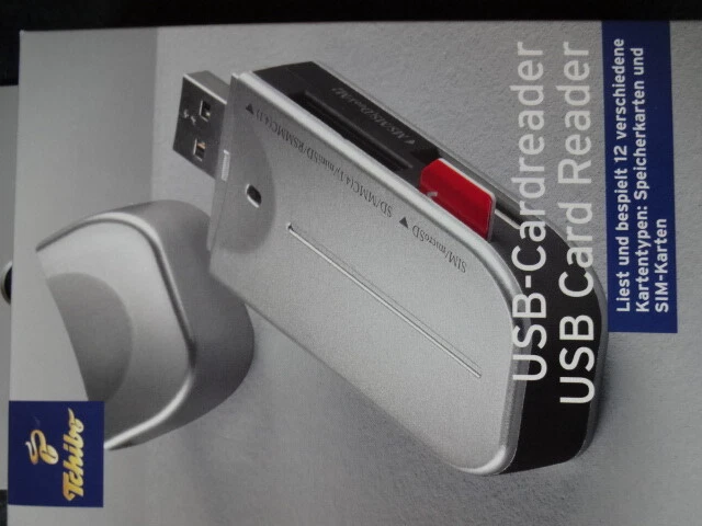 TCM TCHIBO USB CARDREADER 12 FORMATE Sim SD MMC MS-Pro Speicherkarten ...