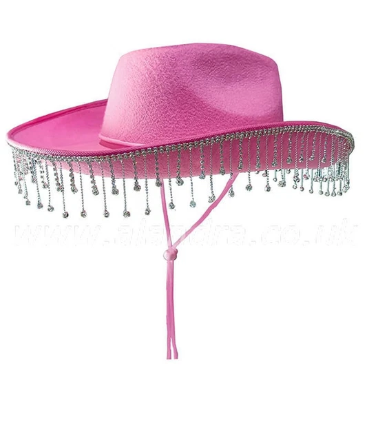PINK DIAMANTE STETSON Cowboy Hat Sparkling Hen Party & Festival ...