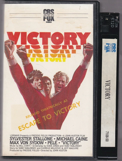 RARE VICTORY (ESCAPE to Victory) VHS Video Small Box CBS Stallone Caine ...