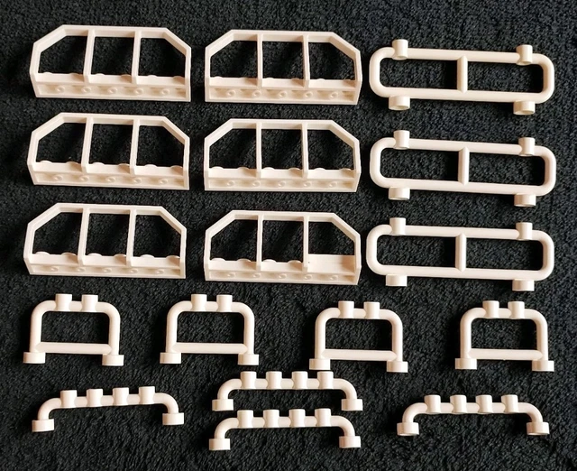 LEGO FENCE BARRIER Bundle Bars Railing Panel White Mixed Parts Piece ...