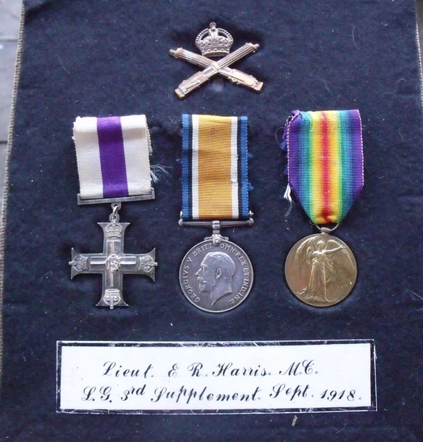 A WW1 MC Military Cross Medal Group, War & Victory, Lieut. Harris. M.g.c. £700.00 - PicClick UK