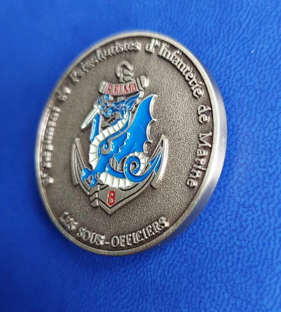 8 RPIMA SOUS-OFF, PARA, Jeton, COIN INSIGNE Militaire LES VOLEURS DE ...