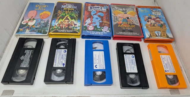 NICKELODEON MOVIE VHS Lot Doug Jimmy Neutron Hey Arnold Rugat Blues ...
