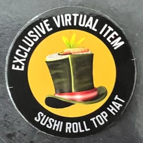ROBLOX SUSHI ROLL TOP HAT CODE SENT INMEDIATE via MESSAGE £3.99 ...
