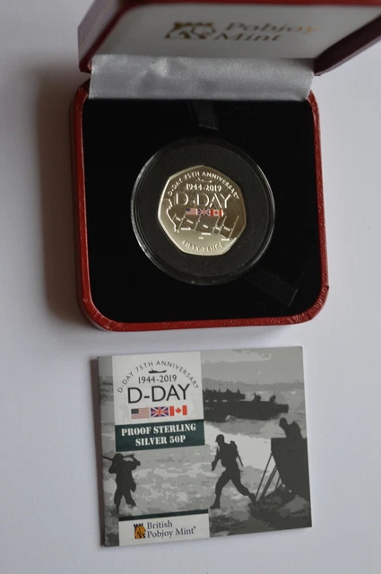 2019 D-DAY ANNIVERSARY Silver proof 50p Coin £34.99 - PicClick UK