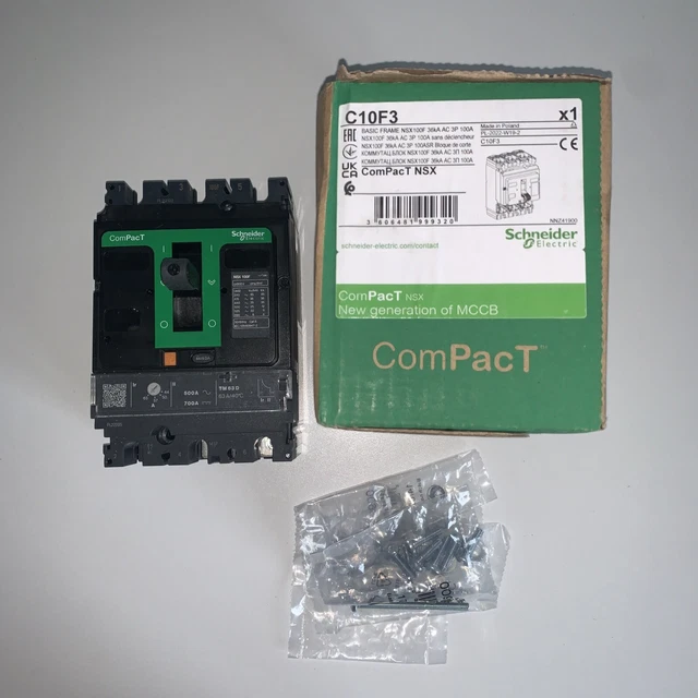 SCHNEIDER COMPACT NSX 100F 63A 63 Amp TP 3P 36kA TM63D C10F3 MCCB PP4 ...