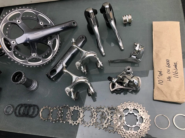 SHIMANO ULTEGRA GROUPSET 2x10 ST6600- 6500-6601SL 170mm ROAD BIKE. Rim ...