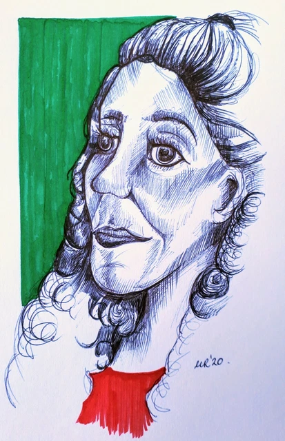 ORIGINAL INK ILLUSTRATION 'Actress' by Michelle Ranson £5.00 - PicClick UK
