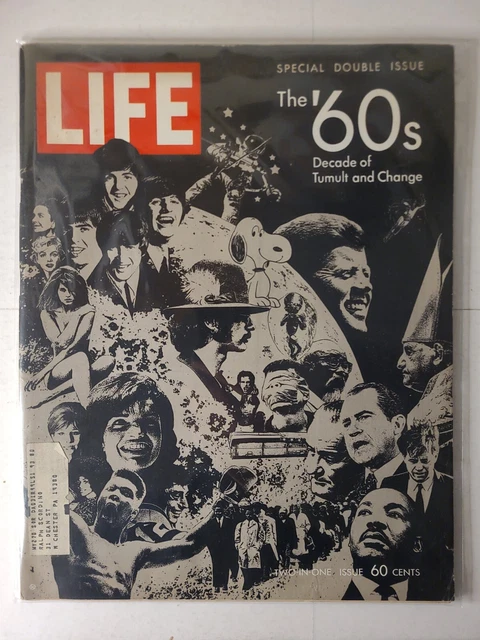 ICONIC ISSUE OF LIFE MAGAZINE (Dec. 22, 1969) The 60'S Decade of Tumult ...