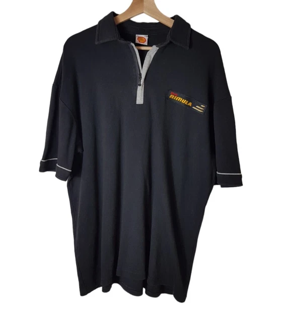 VINTAGE SHELL RIMULA Truck Oil Thick Polo Work Utility Car Logo Shirt ...