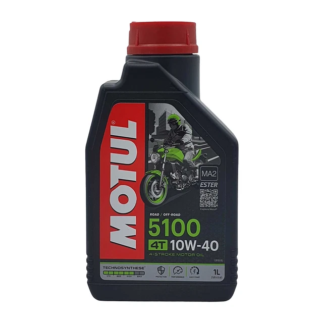 MOTUL 5100 SAE 10W-40 4T Huile de Moto Jaso MA2, Api Sm, Api Sl, 1 ...