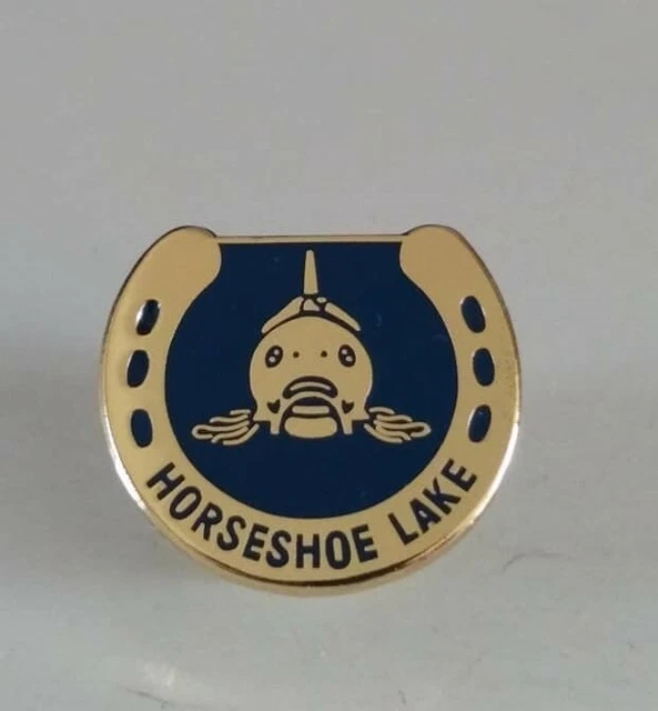 CARP BADGE . The Carp Society HORSESHOE LAKE fishing pin badge - Rare ...