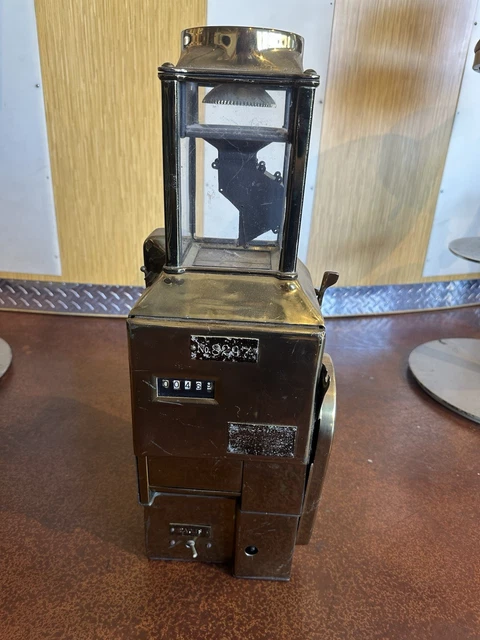 ANTIQUE JOHNSON FARE Box Bus Trolley Streetcar Coin Ticket Machine ...