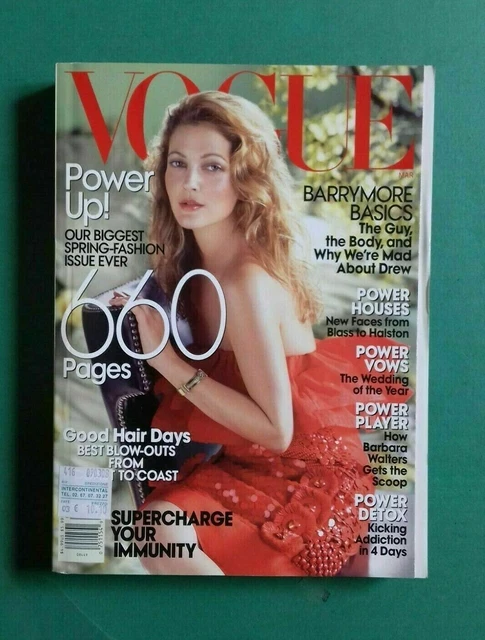 VOGUE US MARCH 2008 Drew Barrymore Daria Werbowy Karen Elson Caroline ...