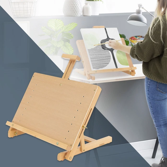 CHEVALET DE TABLE bureau en bois cadre H réglable support antidérapant ...