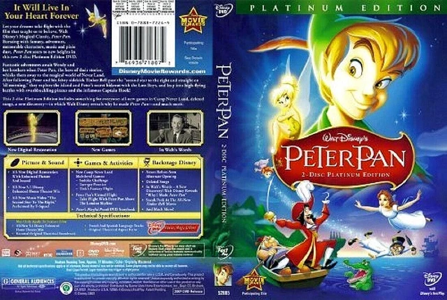 PETER PAN (DVD, 2007, 2-Disc Set, Platinum Edition) *See Details* $10. ...