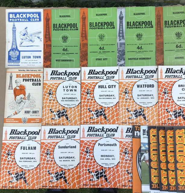 COLLECTION OF BLACKPOOL Fc Football Programmes £12.51 - PicClick UK