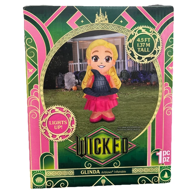 WICKED GLINDA AIRBLOWN Inflatable Gemmy Indoor Outdoor Lights Up 4.5ft ...