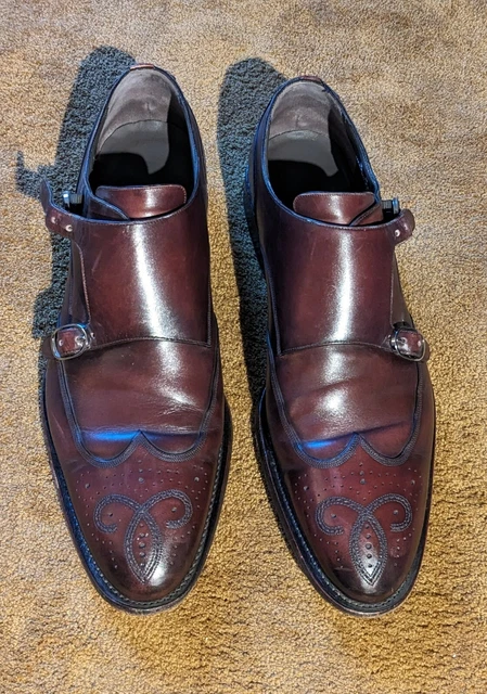 CHAUSSURES HOMME BAILLY Suisse double boucle à bout fleuri / Monk strap ...