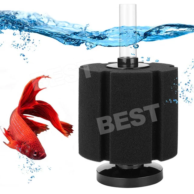 8X AQUARIUM FISH Tank Filter Biochemical Sponge Foam Oxygen Air Pump ...
