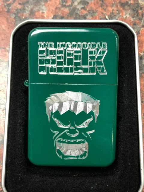 THE INCREDIBLE HULK logo LIGHTER green finish FREE ENGRAVING Marvel ...