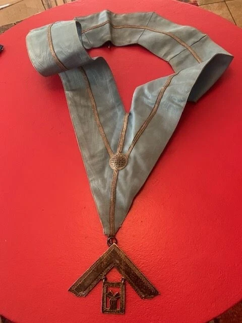 FRANC MAÇON FREEMASON Loge tablier sautoir de Maître Franc-Maçonnerie ...